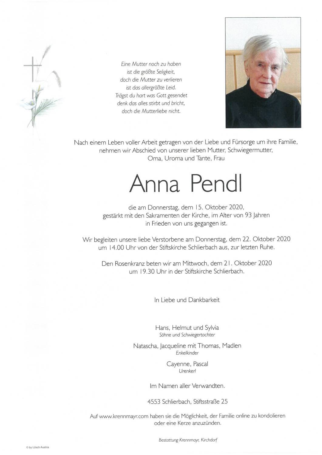 Todesfall Anna Pendl